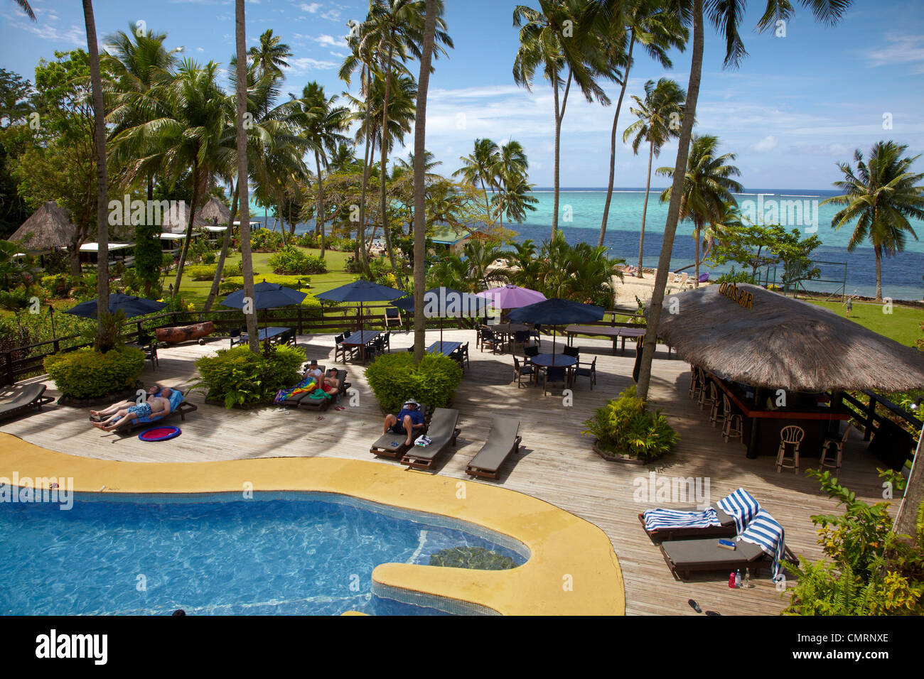 Foot shaped pool at Crusoe's Retreat, Coral Coast, Viti Levu, Fiji ...