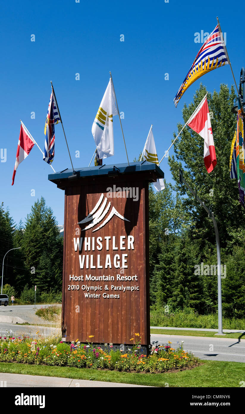 Welcome whistler sign british columbia hi-res stock photography and ...