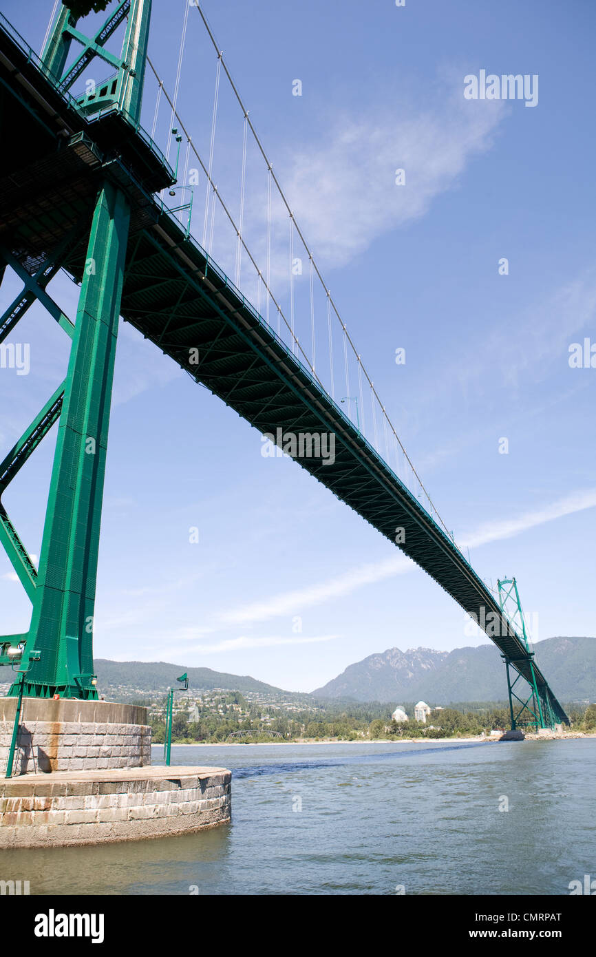 Lions Gate Bridge, Burrard Inlet, Vancouver, British Columbia Stock ...