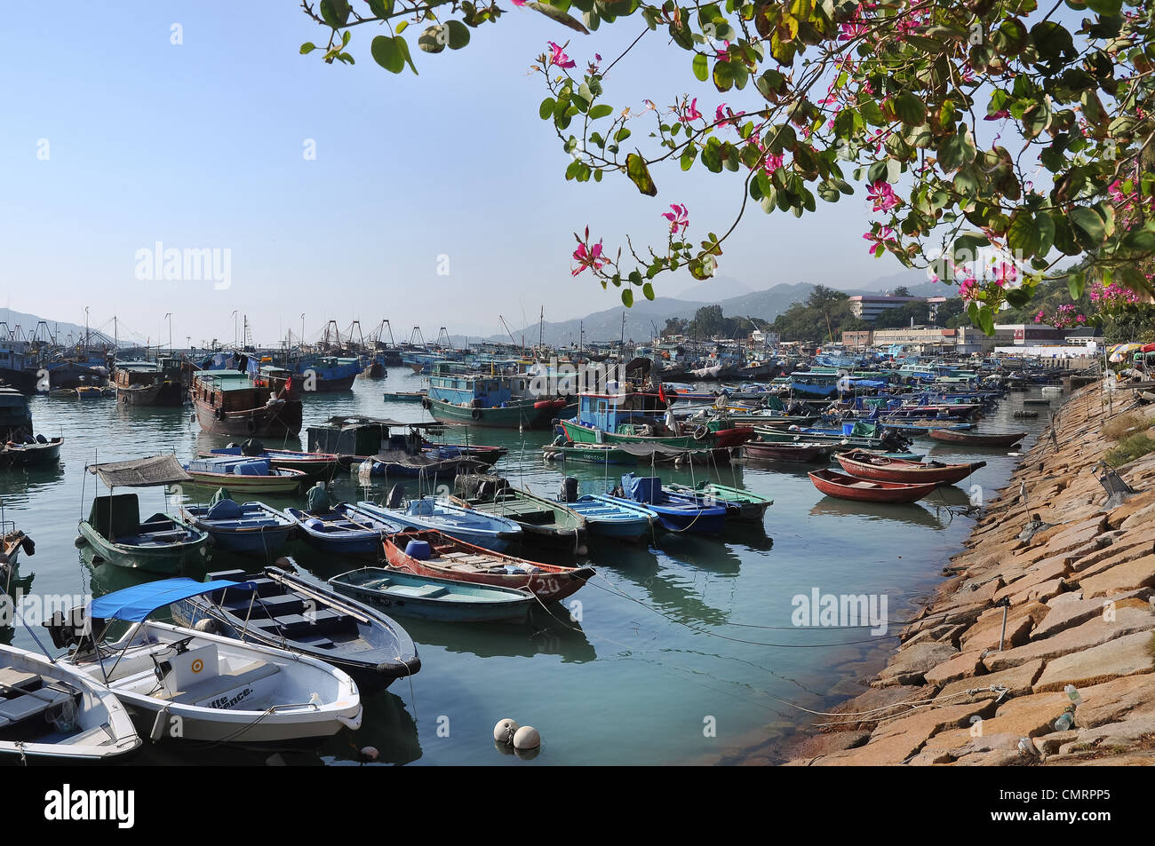 Cheung Chau harbour, Hong Kong. One of the most popular of Hong Kong's ...