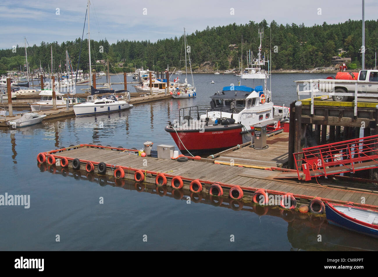 Canadian Coast Guard vessel 'Cape Kuper' at Dock, Gulf Islands, Salt ...