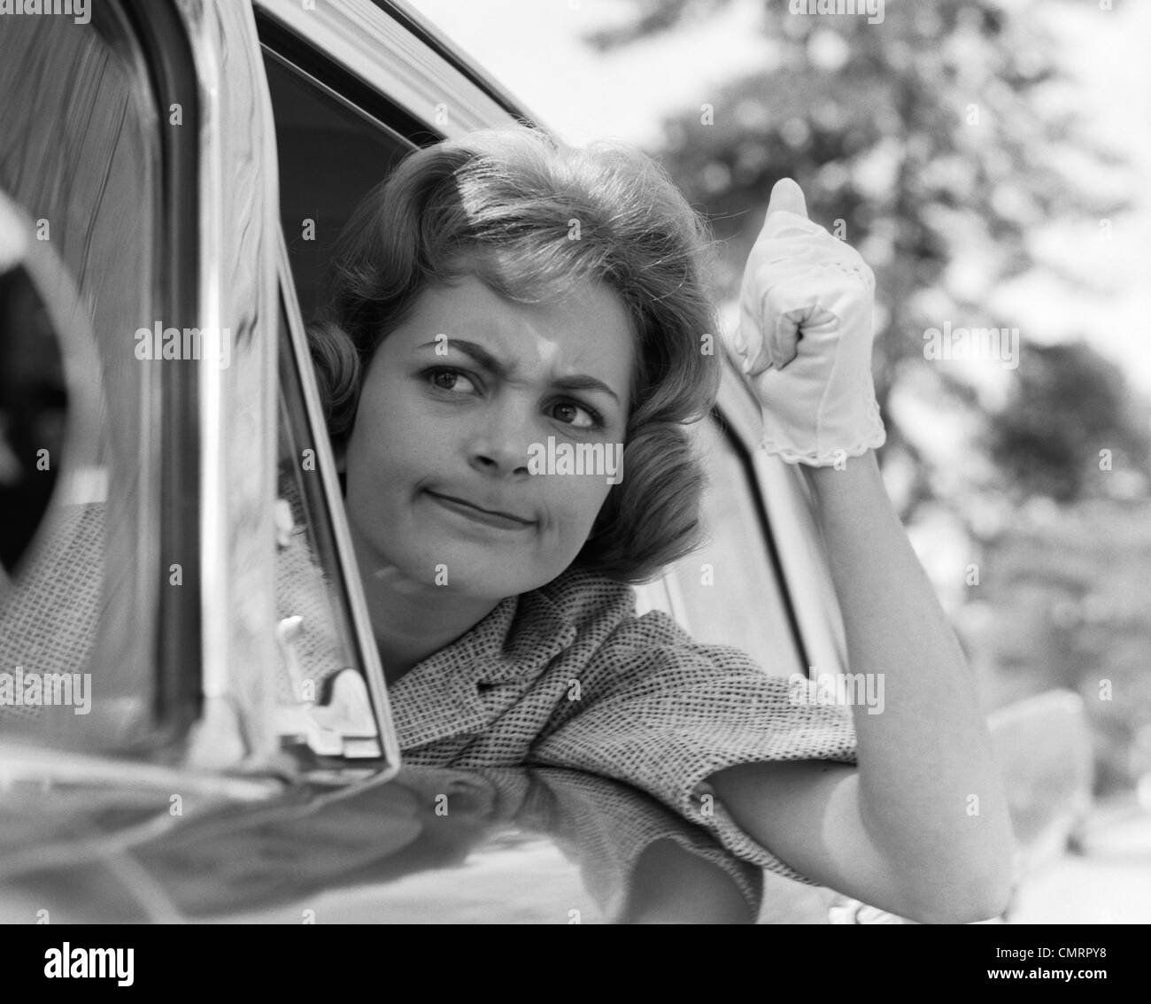 Woman and vintage car 1960s hi-res stock photography and images - Alamy