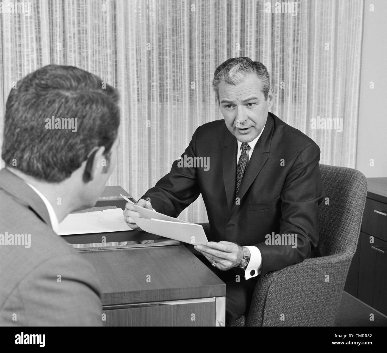 1960s man at business meeting Black and White Stock Photos & Images - Alamy