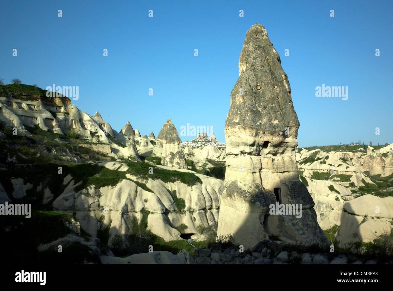 Colour photograph of a natural fairy-chimney landscape, Goreme ...