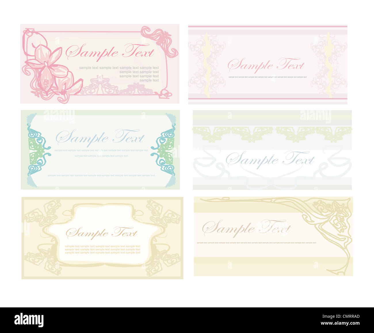 Set of various business cards Stock Photo - Alamy