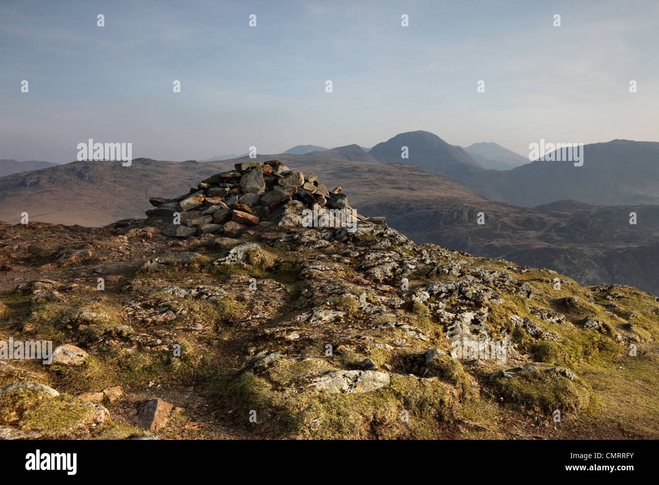 The Summit of Fleetwith Pike and the View South Towards the Mountains ...