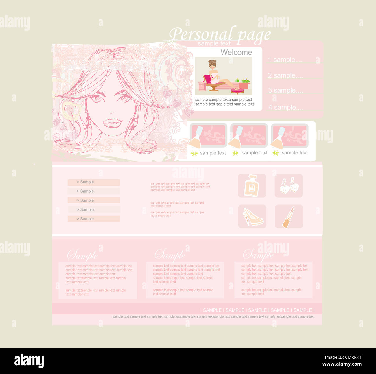 Fashion shopping Website template Stock Photo - Alamy