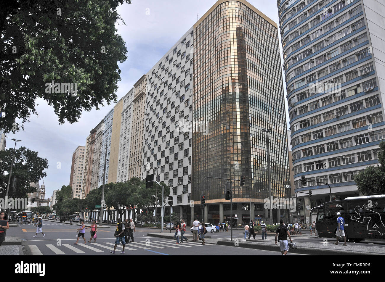 street scene, avenue president Vargas, Rio de Janeiro, Brazil Stock ...