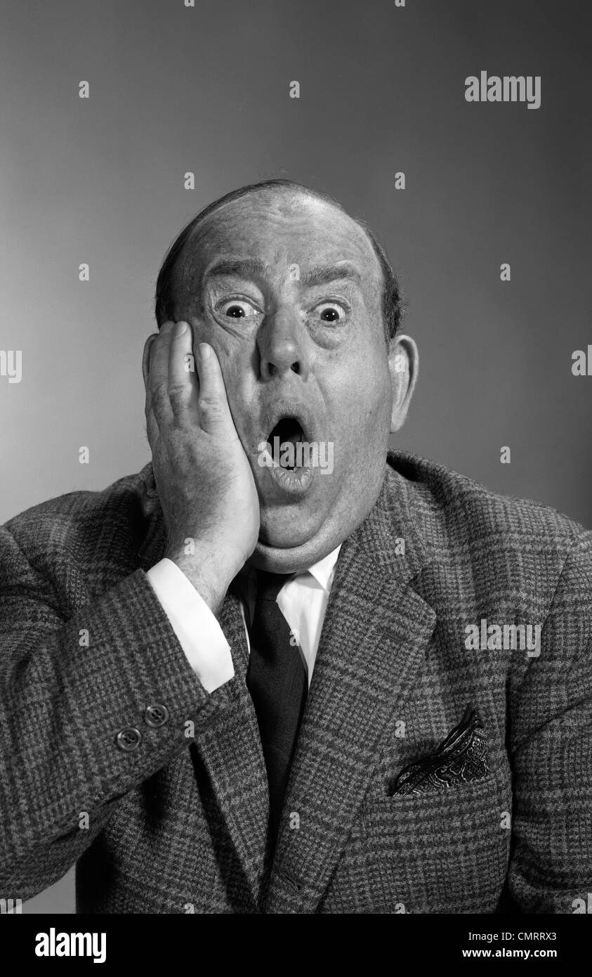 Portrait shocked aged person Black and White Stock Photos & Images - Alamy