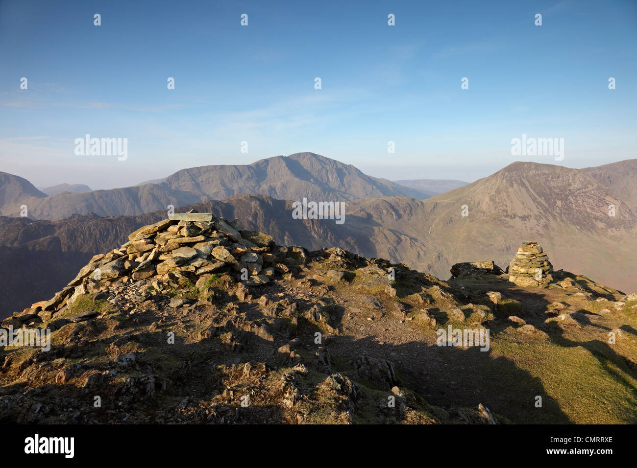 The Summit of Fleetwith Pike and the View Towards the Mountain of ...