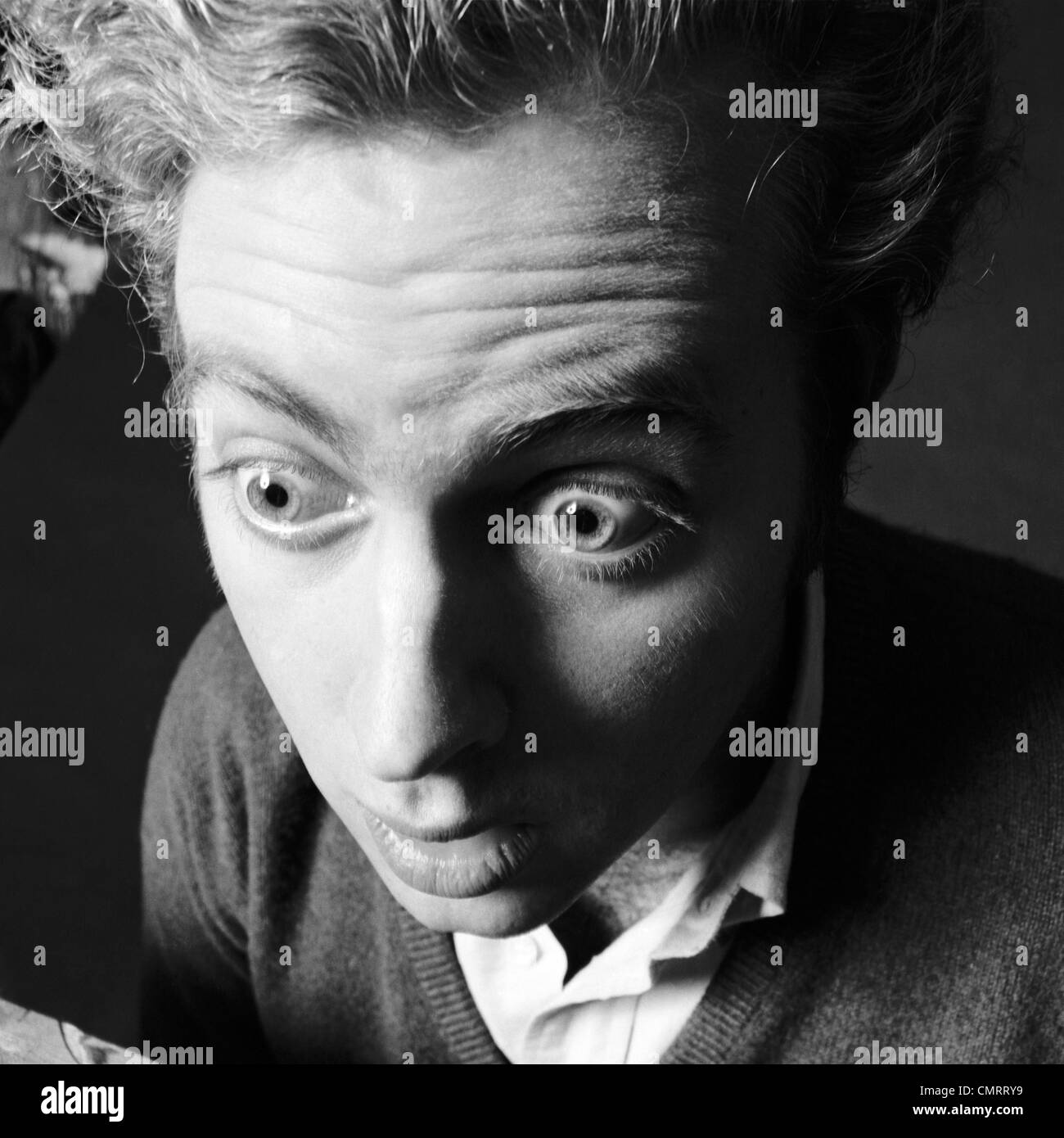 Bulging eye Black and White Stock Photos & Images - Alamy