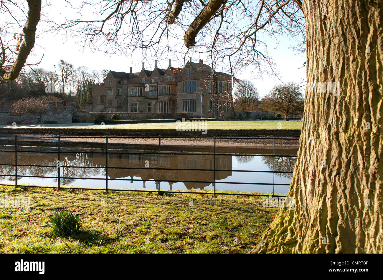 Broughton Castle in winter, Oxfordshire, England, UK Stock Photo - Alamy