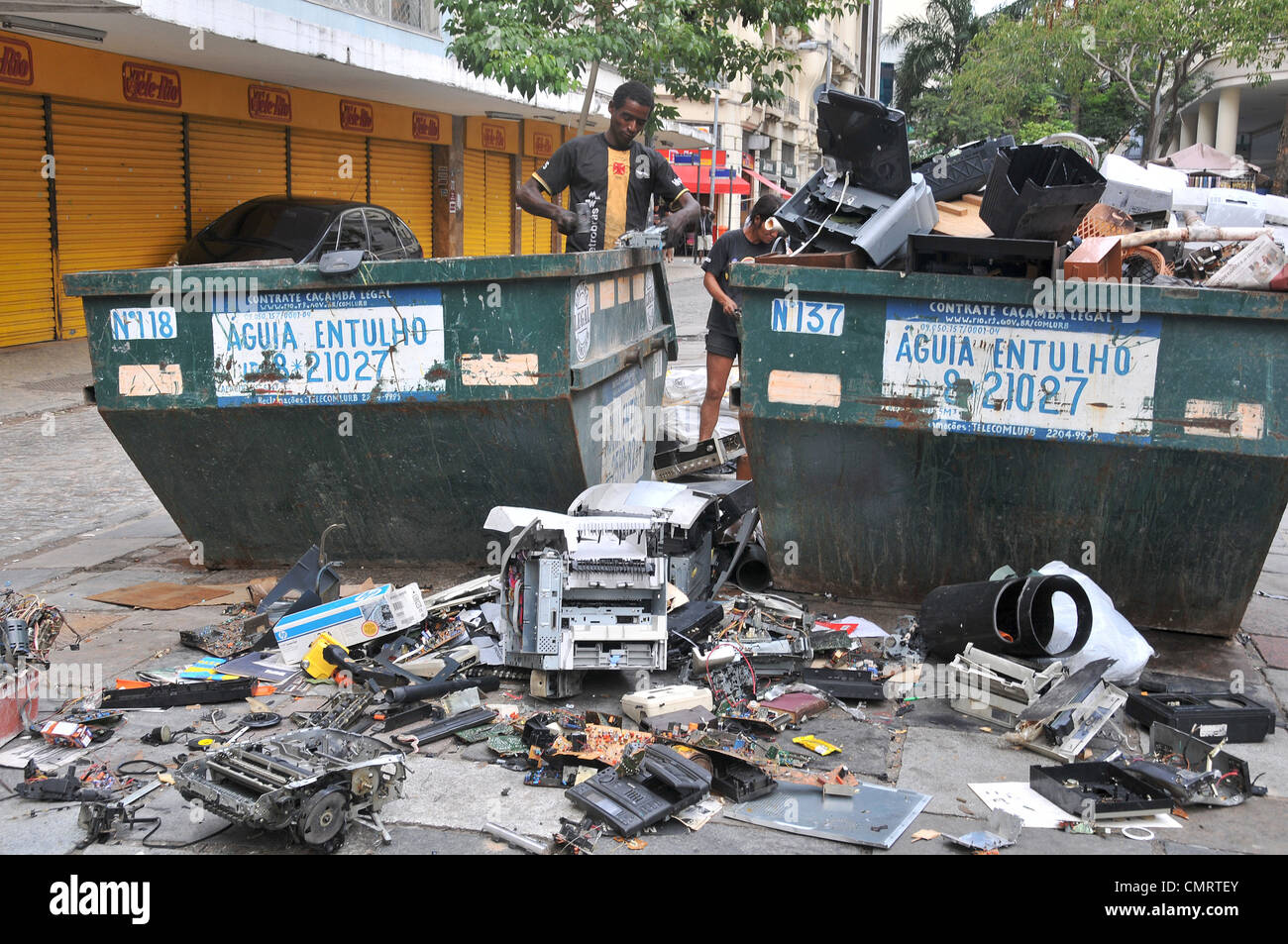 recycling in street Rio de Janeiro Brazil Stock Photo - Alamy