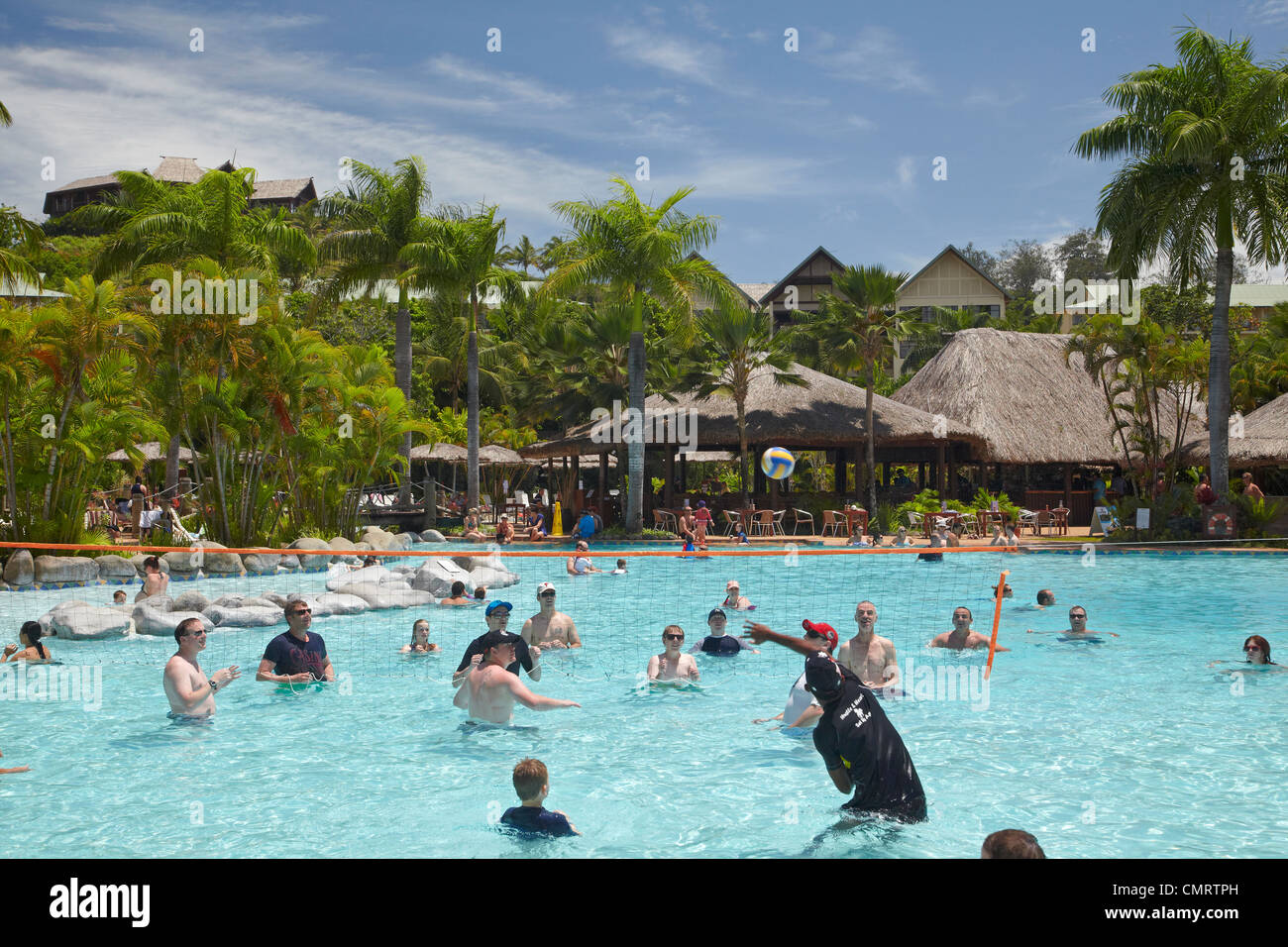 Swimming pool volleyball, Outrigger on the Lagoon, Coral Coast, Viti ...