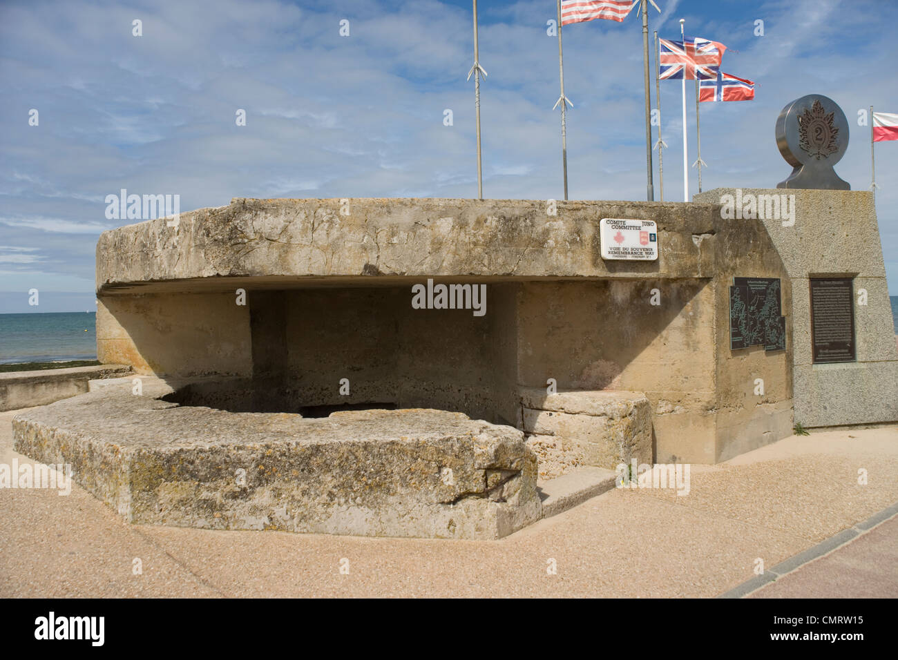 Second World War German bunker in Bernieres sur Mer part of Juno Beach ...