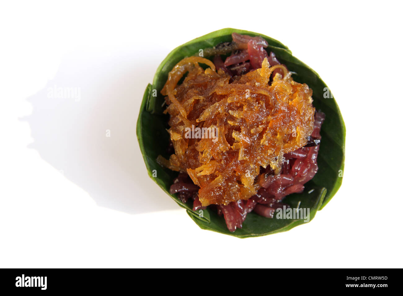 Thai dessert , Sticky Rice with sweet coconut Stock Photo - Alamy