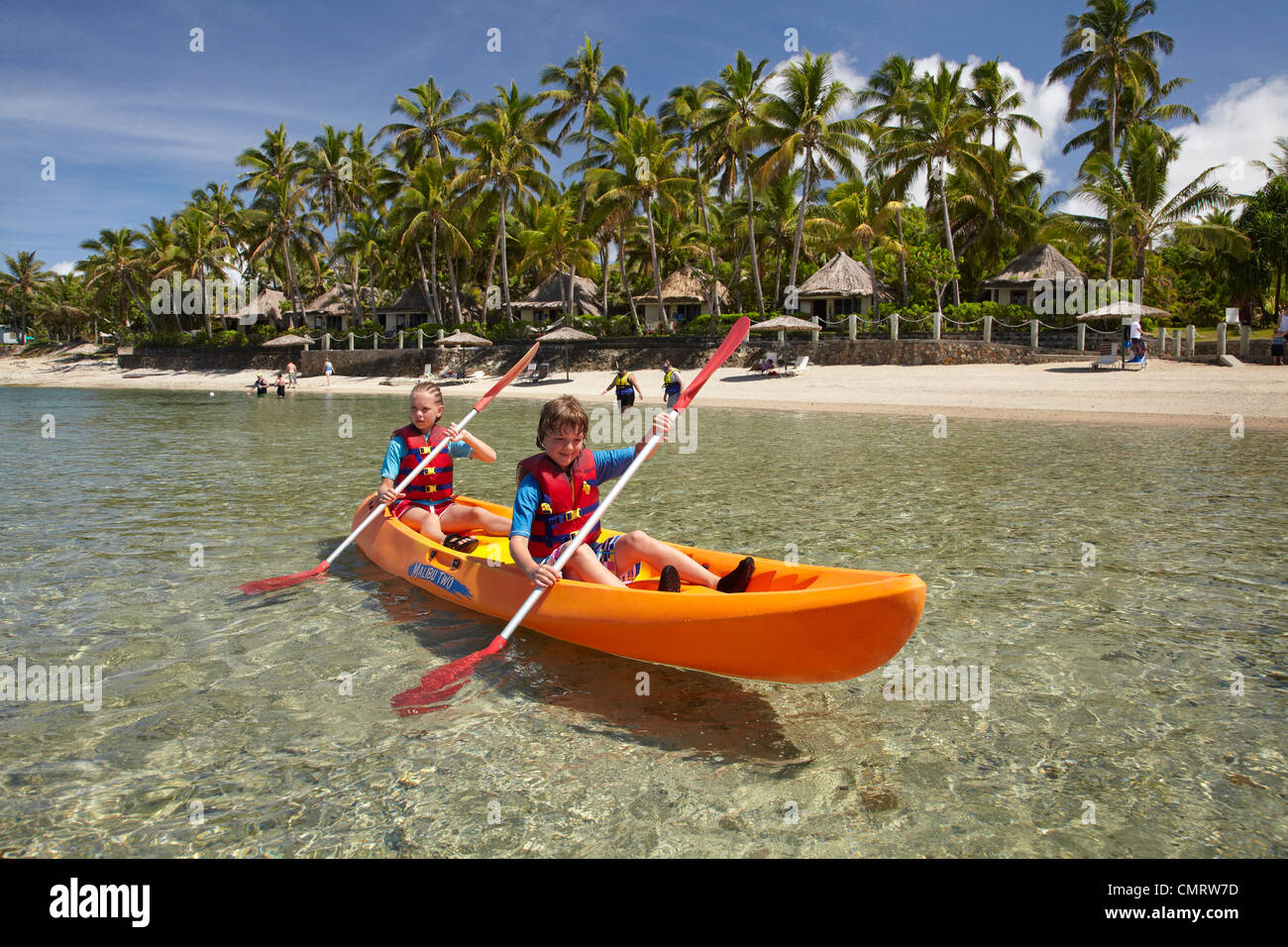Kayak at Outrigger on the Lagoon Resort, Coral Coast, Viti Levu, Fiji ...