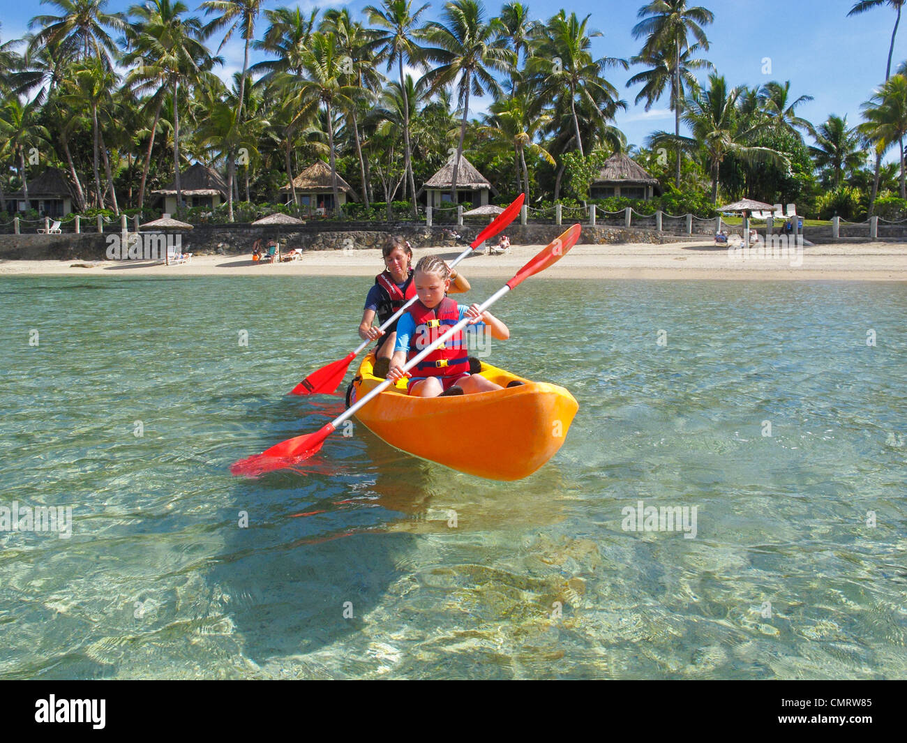 Kayak at Outrigger on the Lagoon Resort, Coral Coast, Viti Levu, Fiji ...
