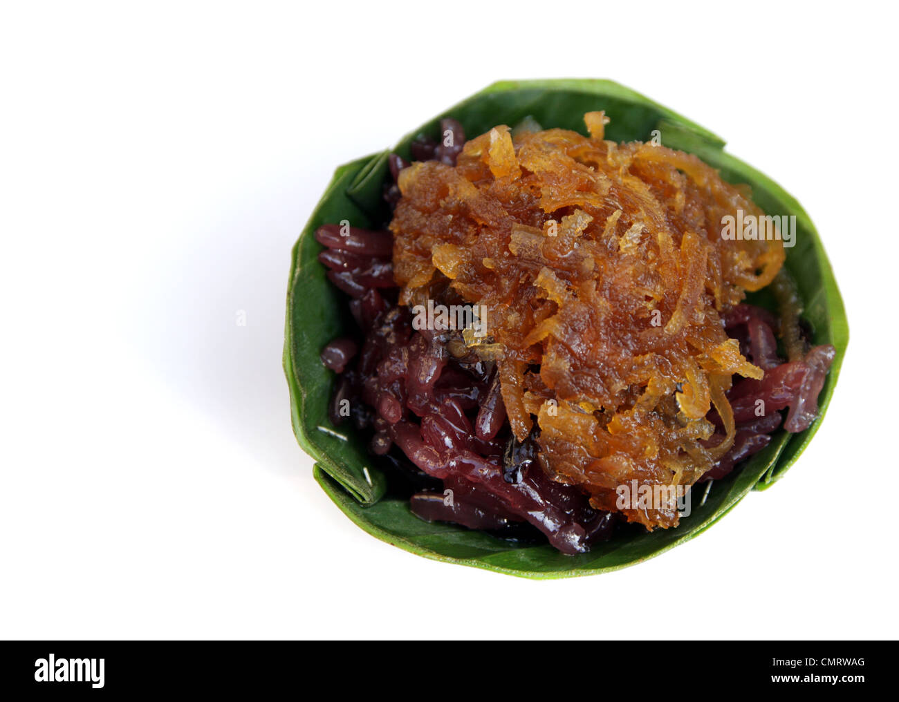 Thai dessert , Sticky Rice with sweet coconut Stock Photo - Alamy