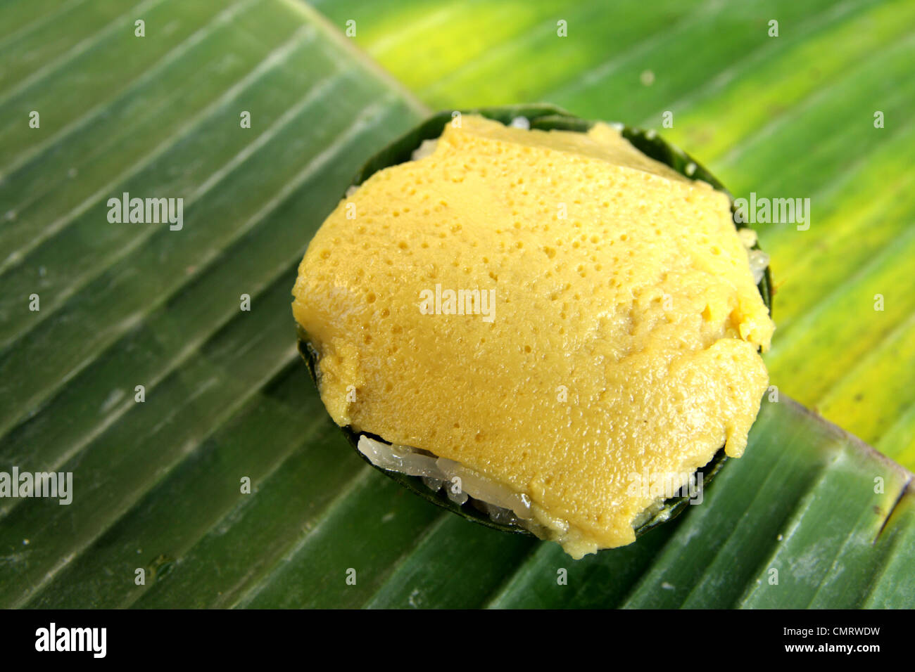 Thai sweet dessert ,Sticky Rice Custard Stock Photo - Alamy