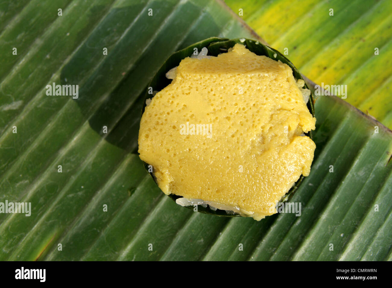 Thai sweet dessert ,Sticky Rice Custard Stock Photo - Alamy