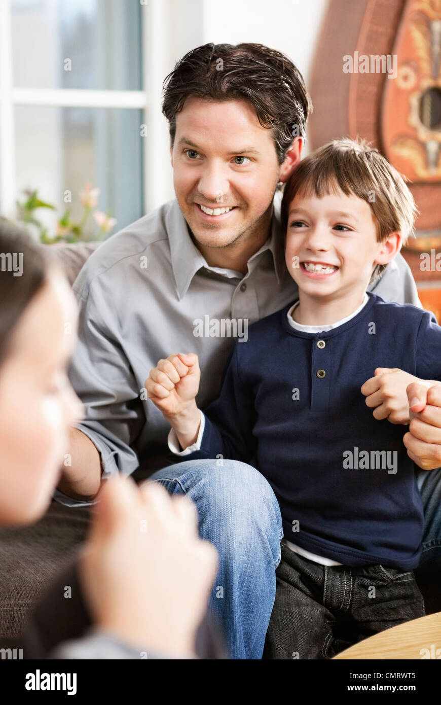 Father and kids Stock Photo - Alamy