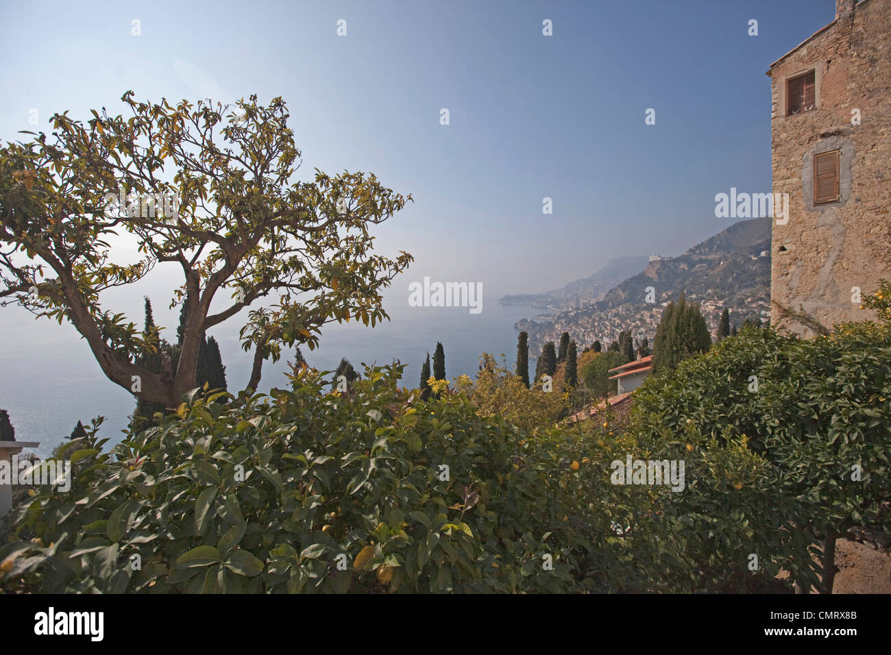 General view of Roquebrune - Cap Marin - Cote d'Azur, Alpes Maritimes ...