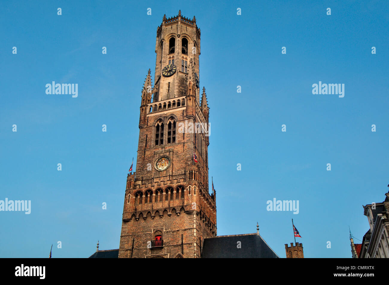 Belgium, Flanders, Bruges, View of Belfort Tower Belfry Stock Photo - Alamy