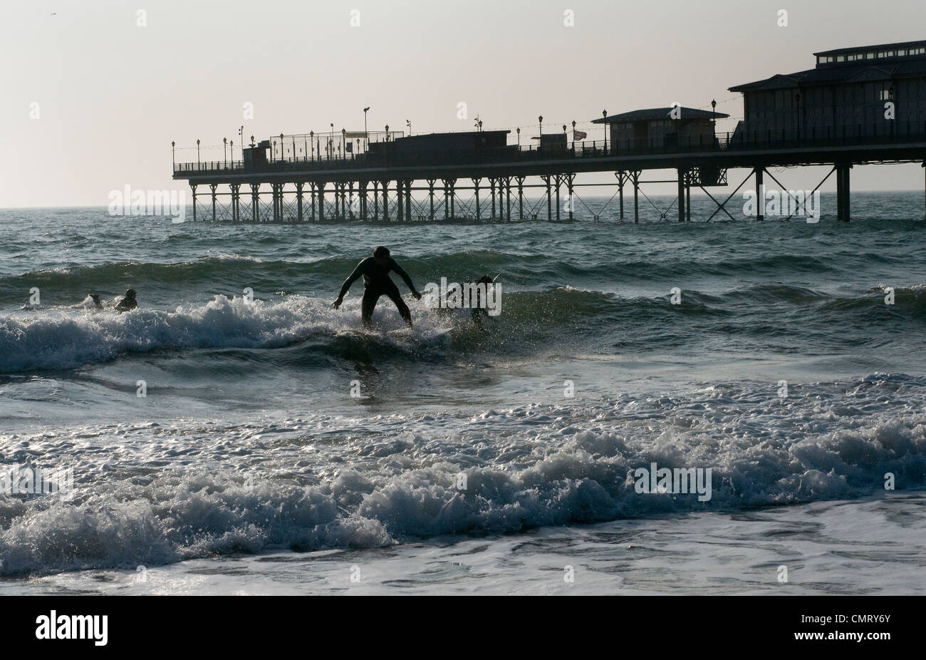 surfer surfing the devon coast,amusement, beach, building, devon, fun ...