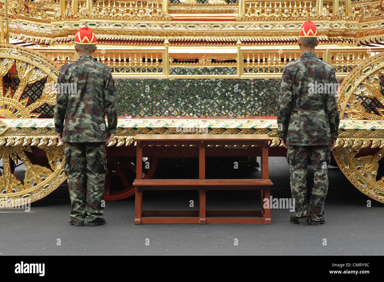 Royal cremation rehearsal for princess Bejaratana's funeral in Bangkok ...