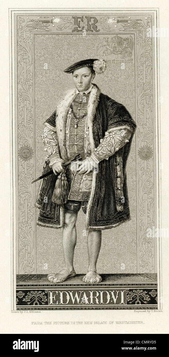 Portrait of King Edward VI from the picture in the Palace of ...