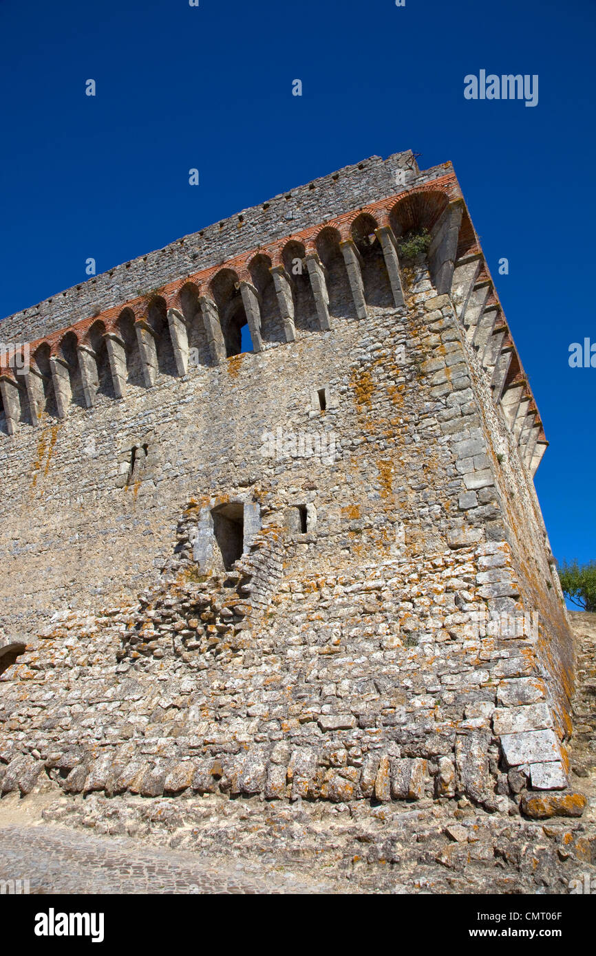 Ourem old castle at the top of the hill, in the center of Portugal ...