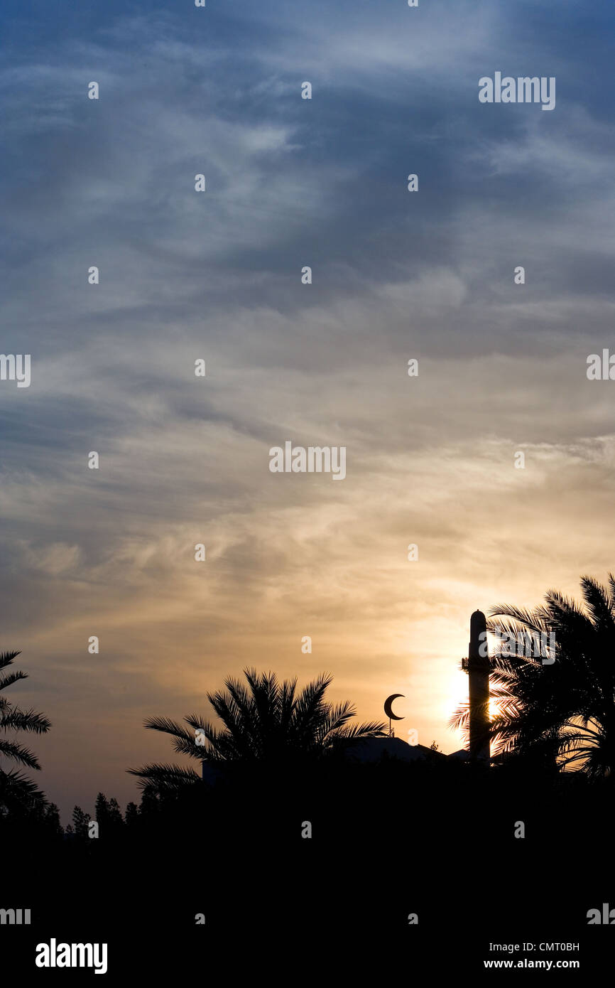 Bahrain, Manama, sunset on the city center Stock Photo - Alamy