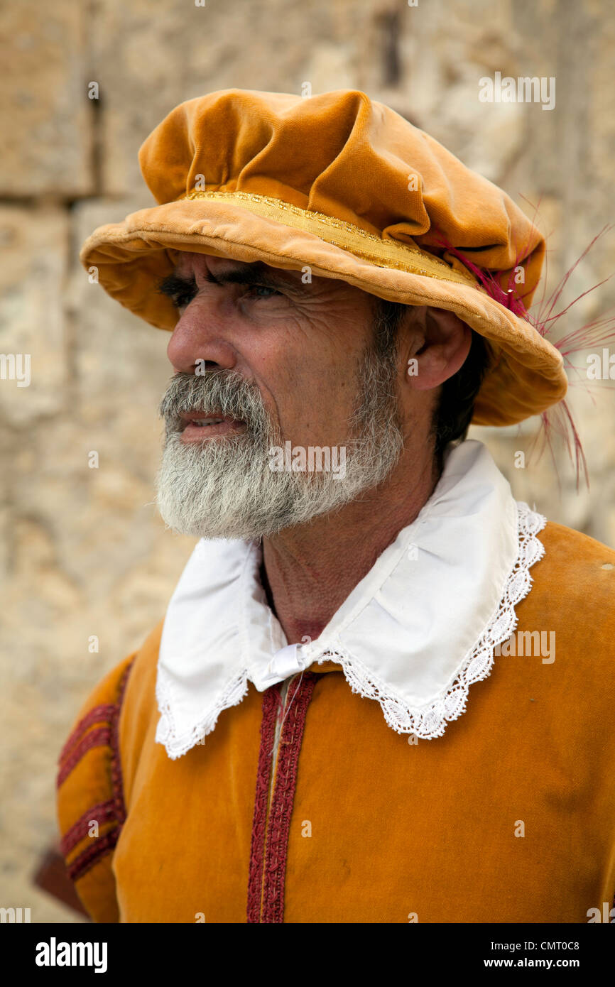 Portrait of a man in period costume with a beard Stock Photo - Alamy