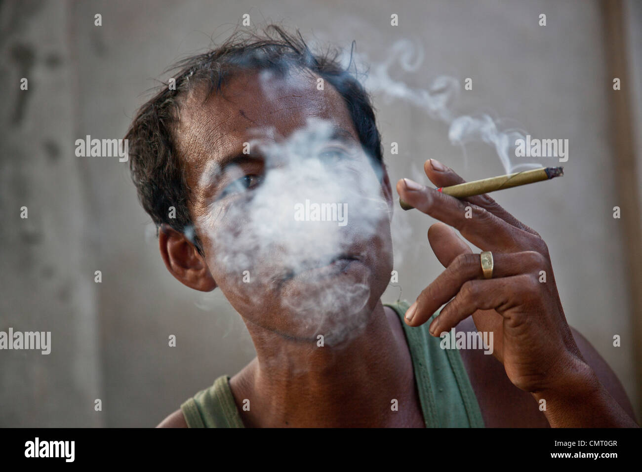 Burmese Man Smoking, Burma, Myanmar, South East Asia Stock Photo - Alamy