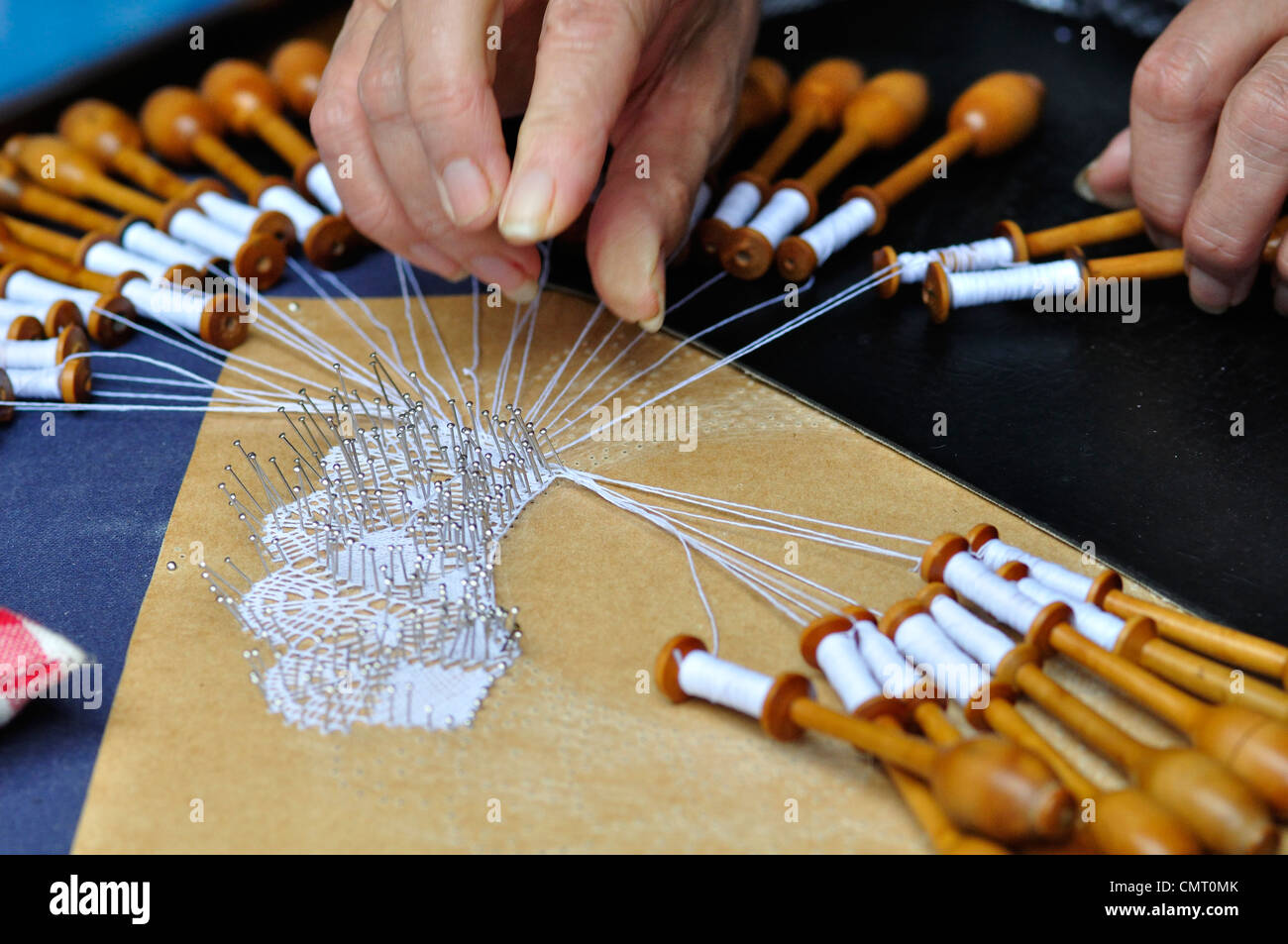Belgium, Flanders, Bruges, a Lace Maker Working Stock Photo - Alamy