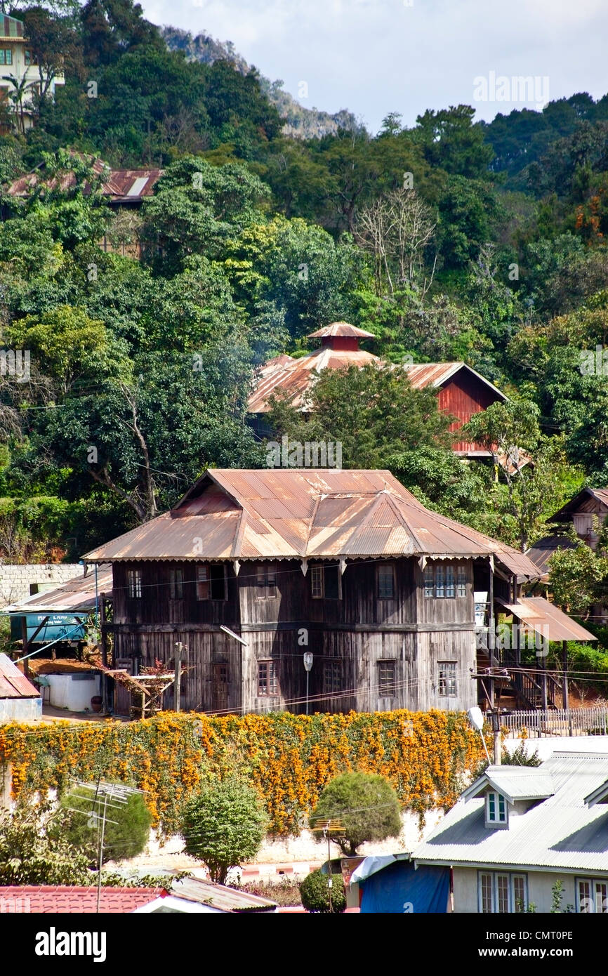 Teak House, Kalaw, Burma (Myanmar), South East Asia Stock Photo - Alamy