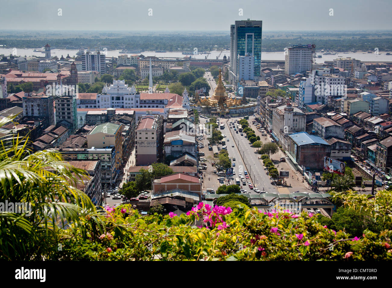 View of Yangon (Rangoon), Myanmar (Burma), South East Asia Stock Photo ...