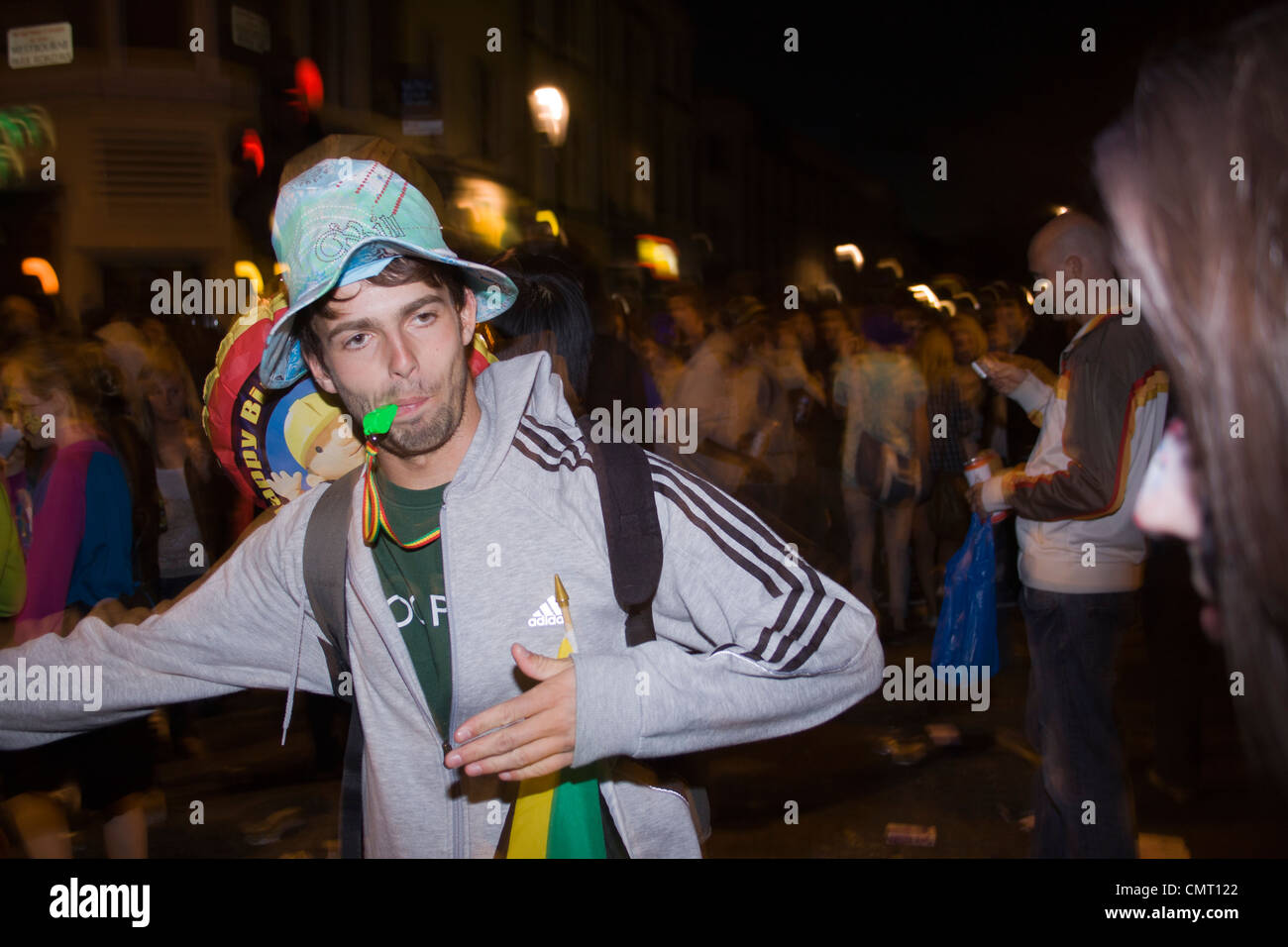 A reveler at the Notting Hill Carnival, London Stock Photo - Alamy