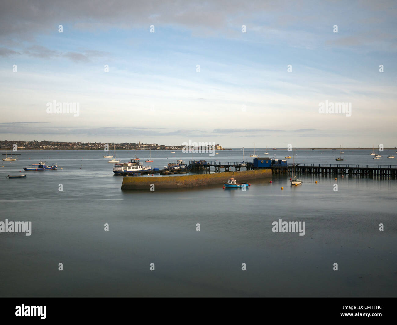 Looking out over the Exe Estuary to Exmouth from Starcross Stock Photo ...