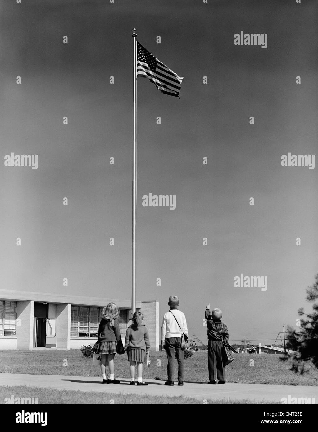 Child with american flag vintage hi-res stock photography and images ...