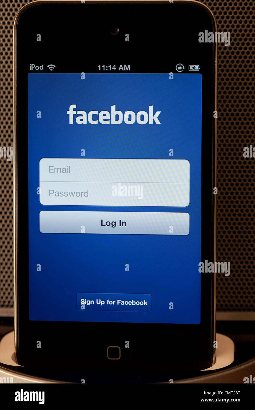 Log In to Facebook Stock Photo - Alamy