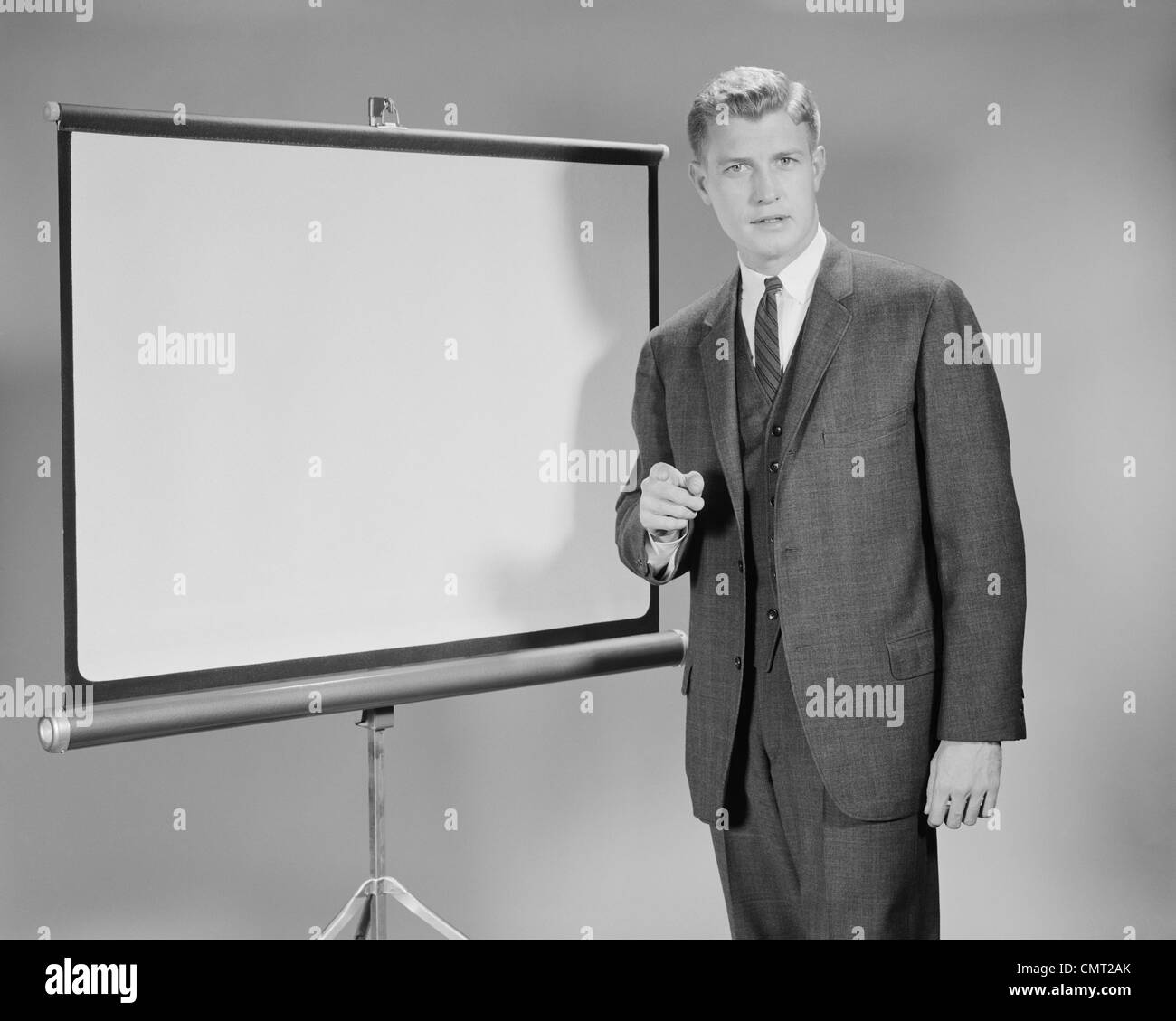 Businessman looking screen Black and White Stock Photos & Images - Alamy