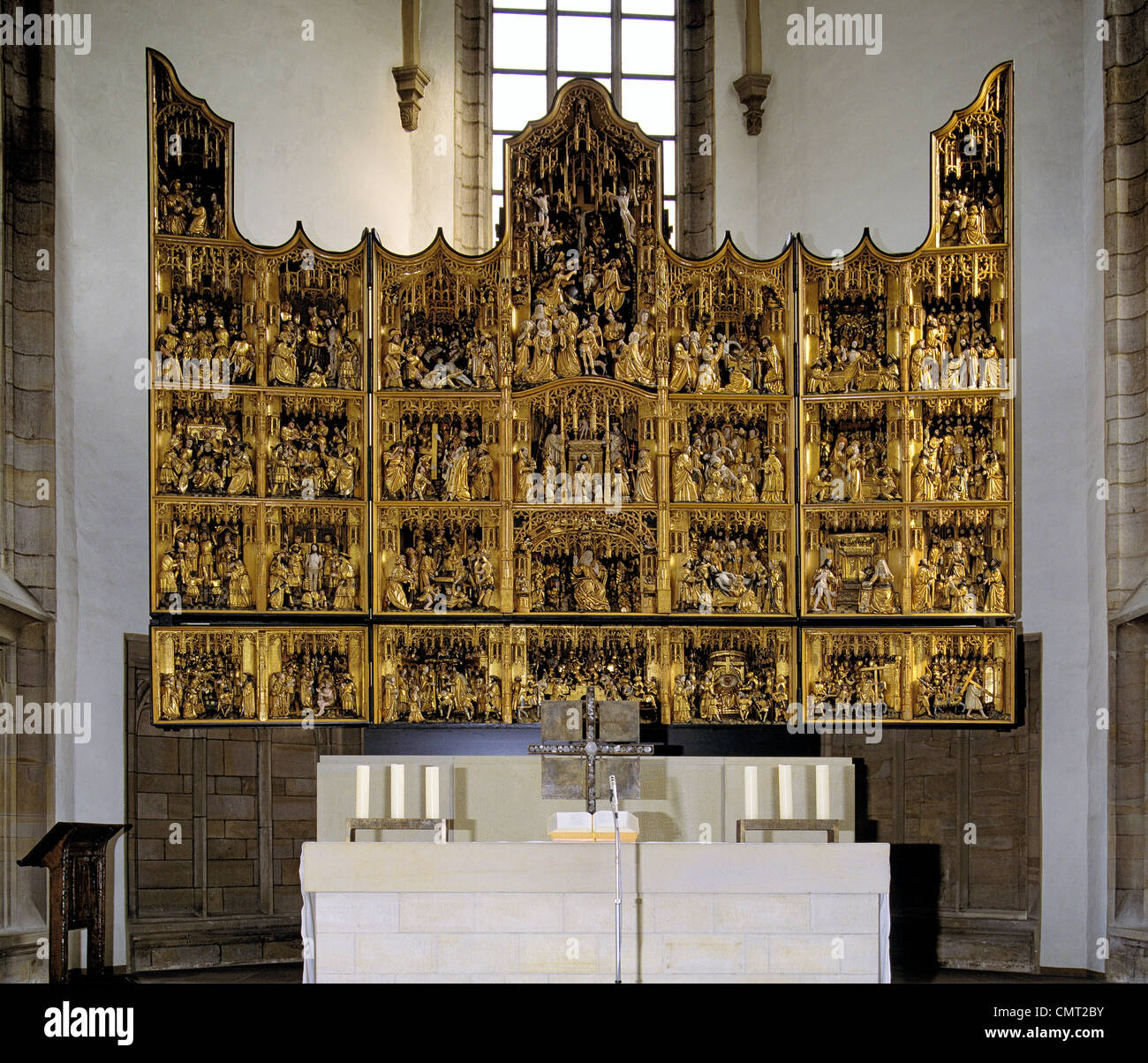 Antwerpener Altar Goldenes Wunder in der Petrikirche von Dortmund ...