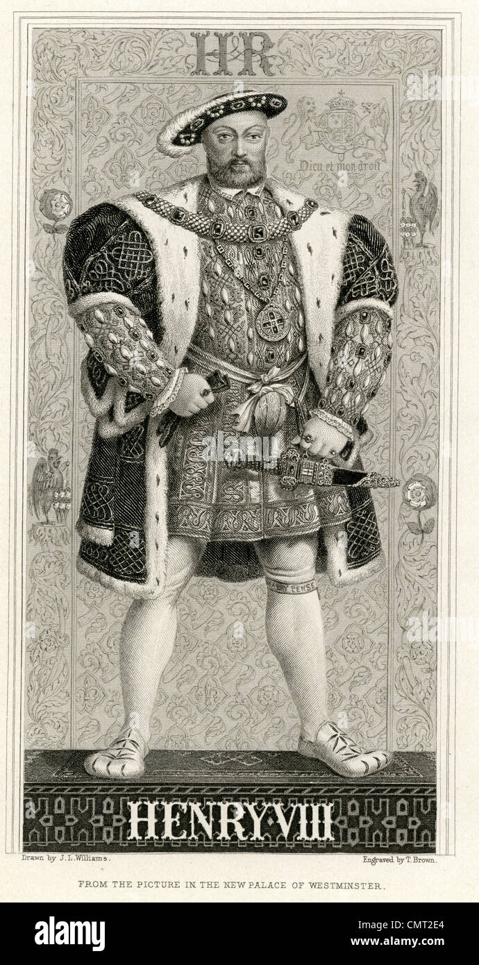 Portrait of King Henry VIII from the picture in the Palace of ...