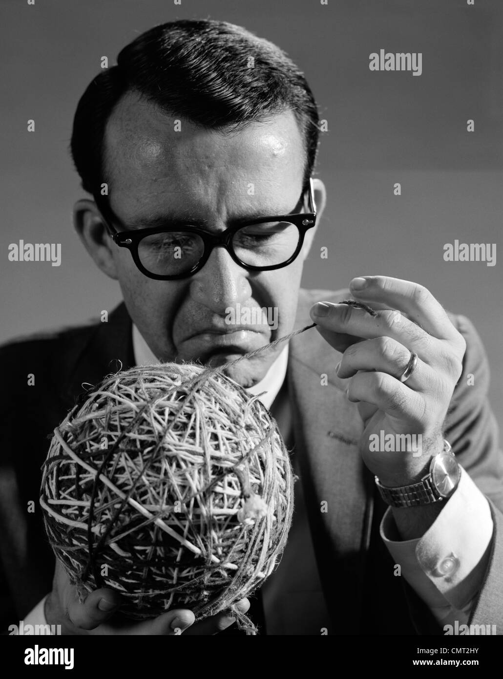Old man tied up Black and White Stock Photos & Images - Alamy