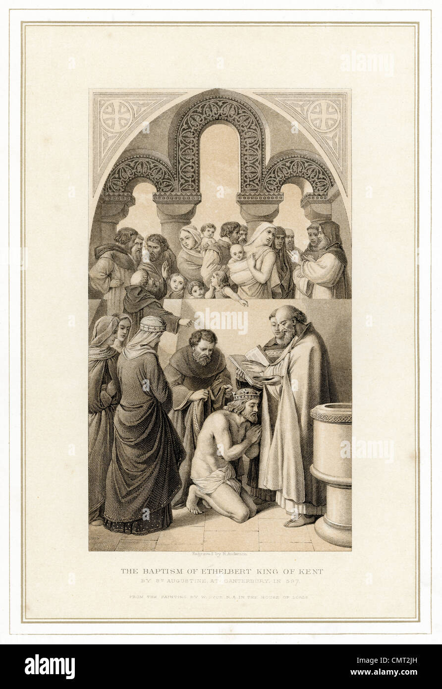 Christian conversion of pagan saxon king hi-res stock photography and ...