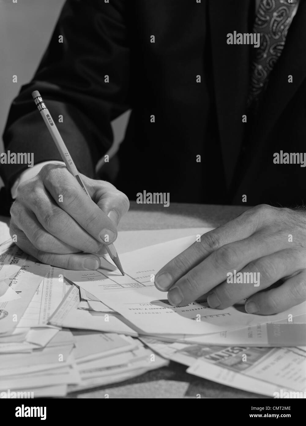 Male person writing on Black and White Stock Photos & Images - Alamy