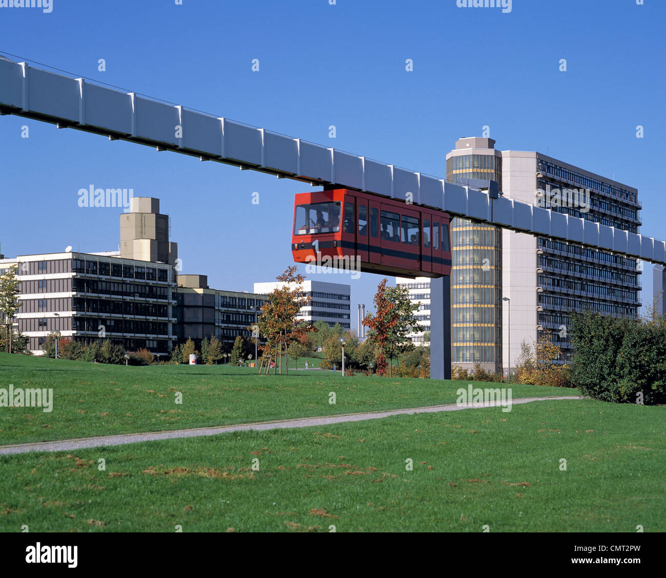 H-Bahn, Haengebahn und Technische Universitaet Dortmund, Ruhrgebiet ...
