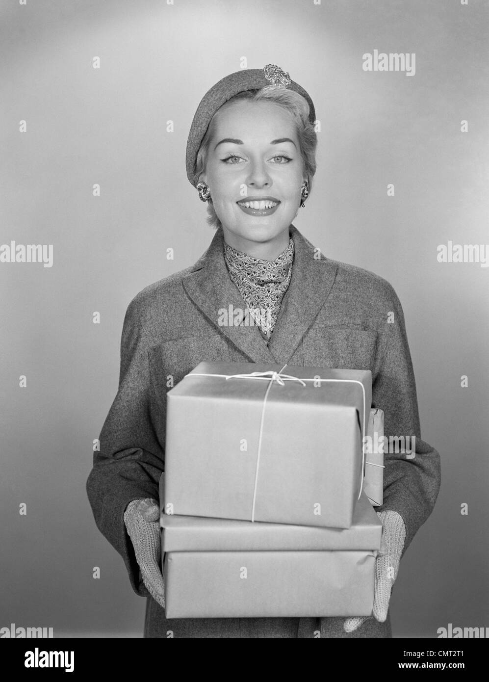 Brown paper wrapped packages Black and White Stock Photos & Images - Alamy